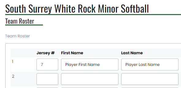 South Surrey White Rock Minor Softball Association : Website by RAMP ...